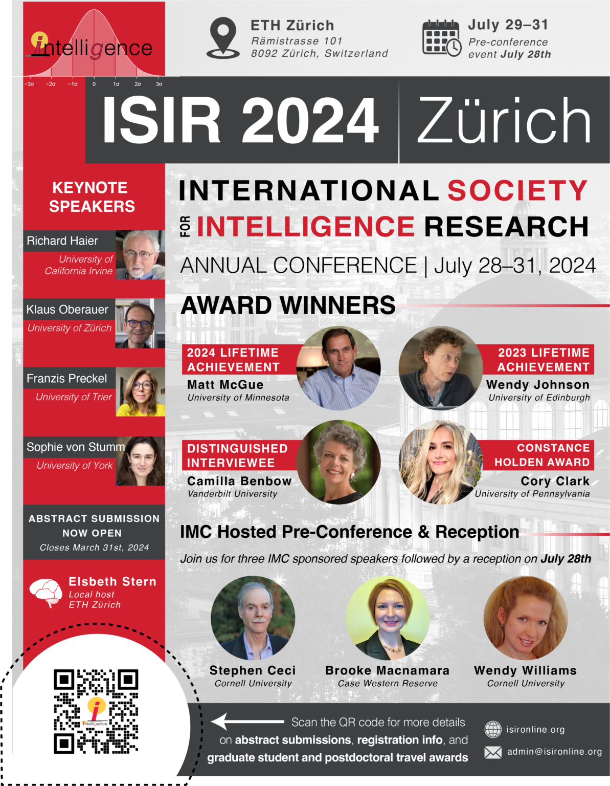ISIR 2024: Zürich – Intelligence